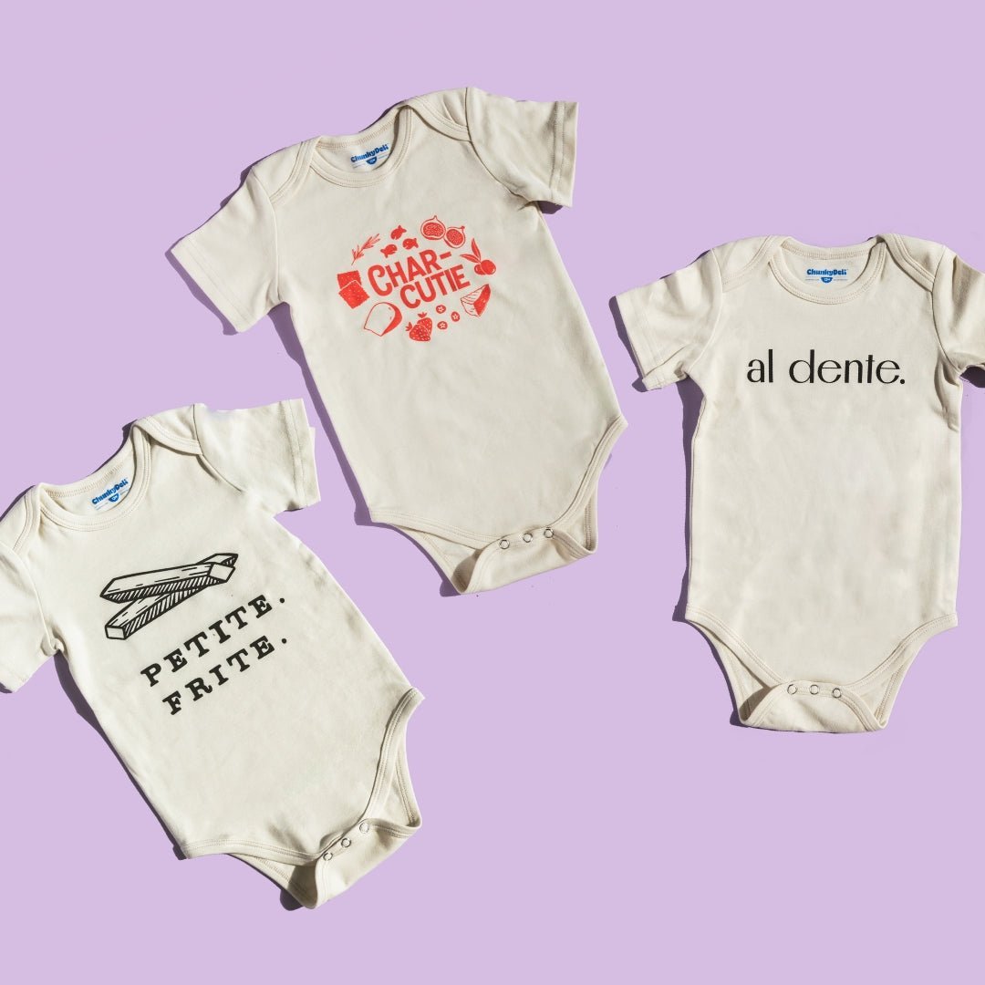 How Food Puns Become Adorable Baby Clothes – Chunky Deli
